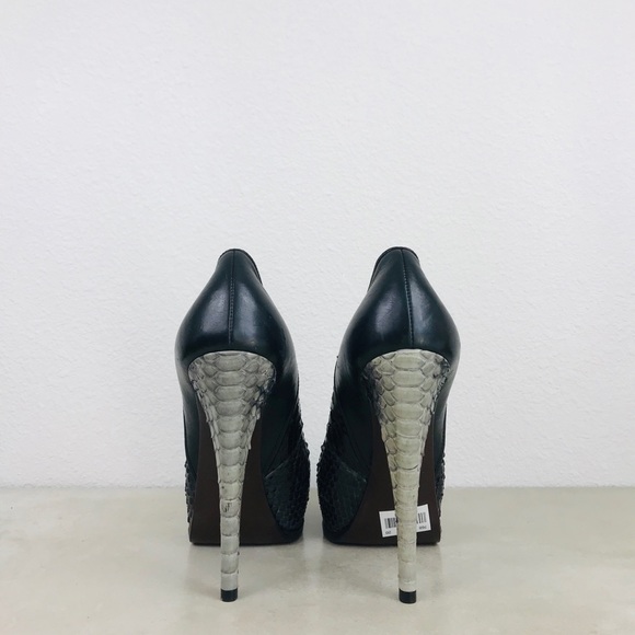 Lanvin | Shoes | Lanvin Black Gray Python Platform Pump | Poshmark